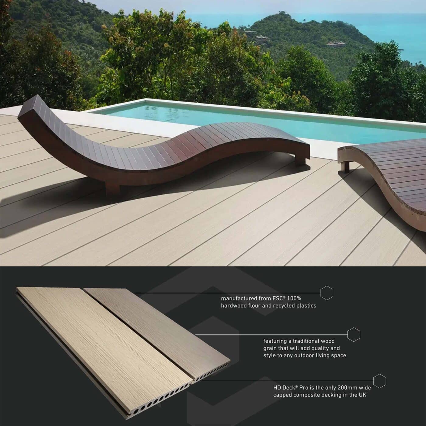 Composite Prime HD Deck Pro Bullnose Board - UK Wide Delivery | Buy ...